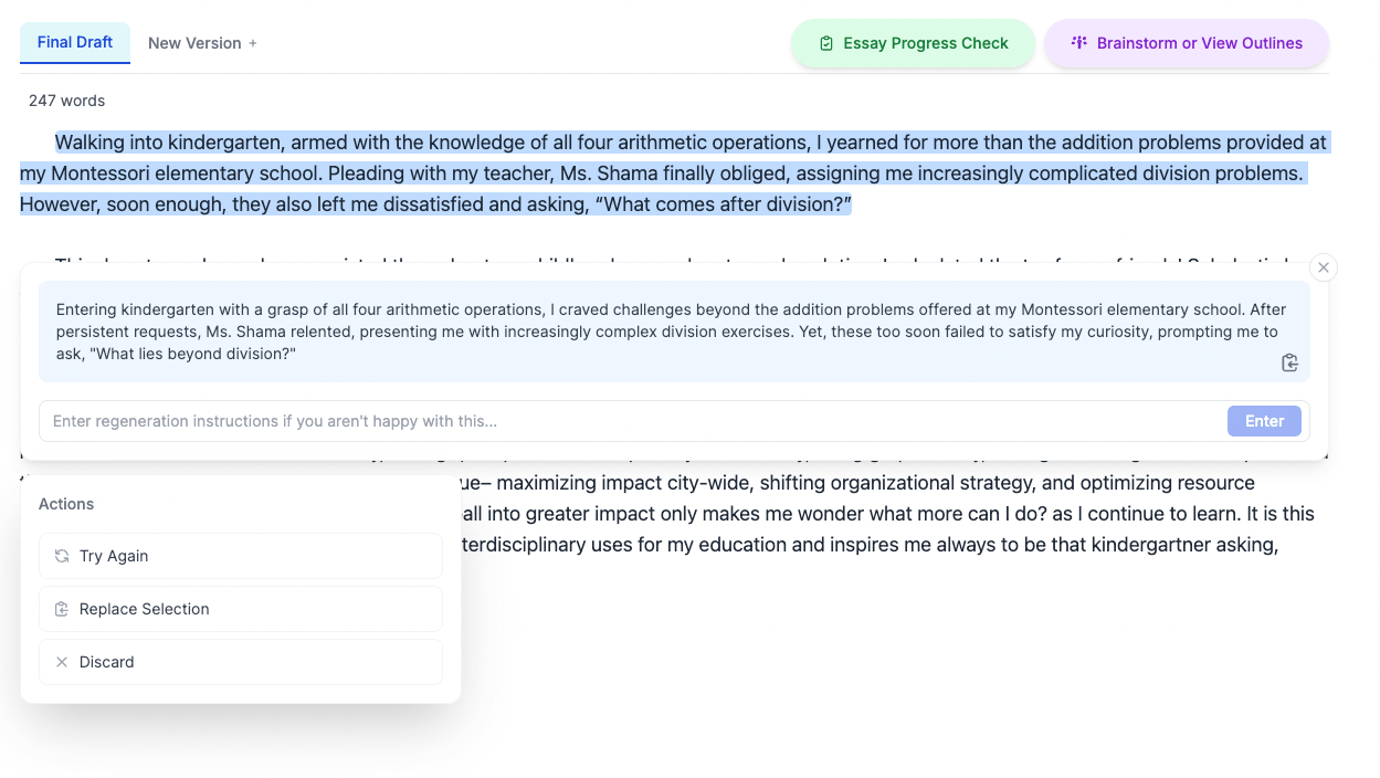 Essay Feedback